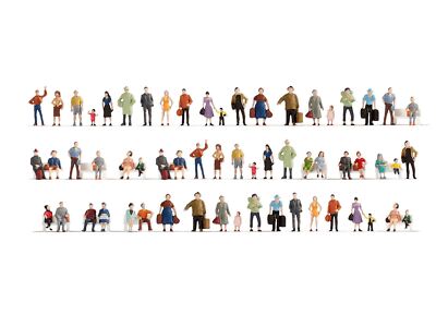 Mega Economy Figures Set (60) Painted Noch 47401 | eBay