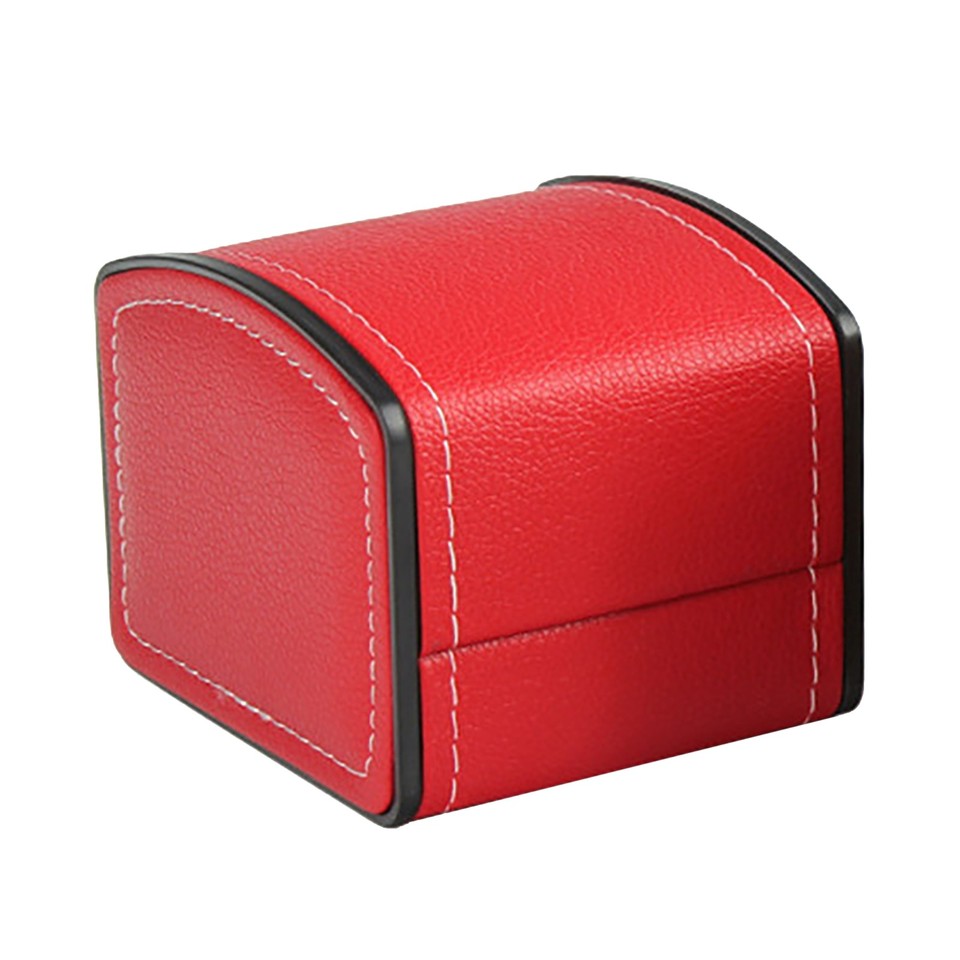 Portable Red Watch Box PU Leather Watch Case Assembly Storage Holder ...