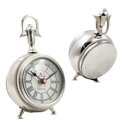 Vintage Silver Table Clock – Classic Roman Numeral Desk Clock, Collectible Ho... | eBay