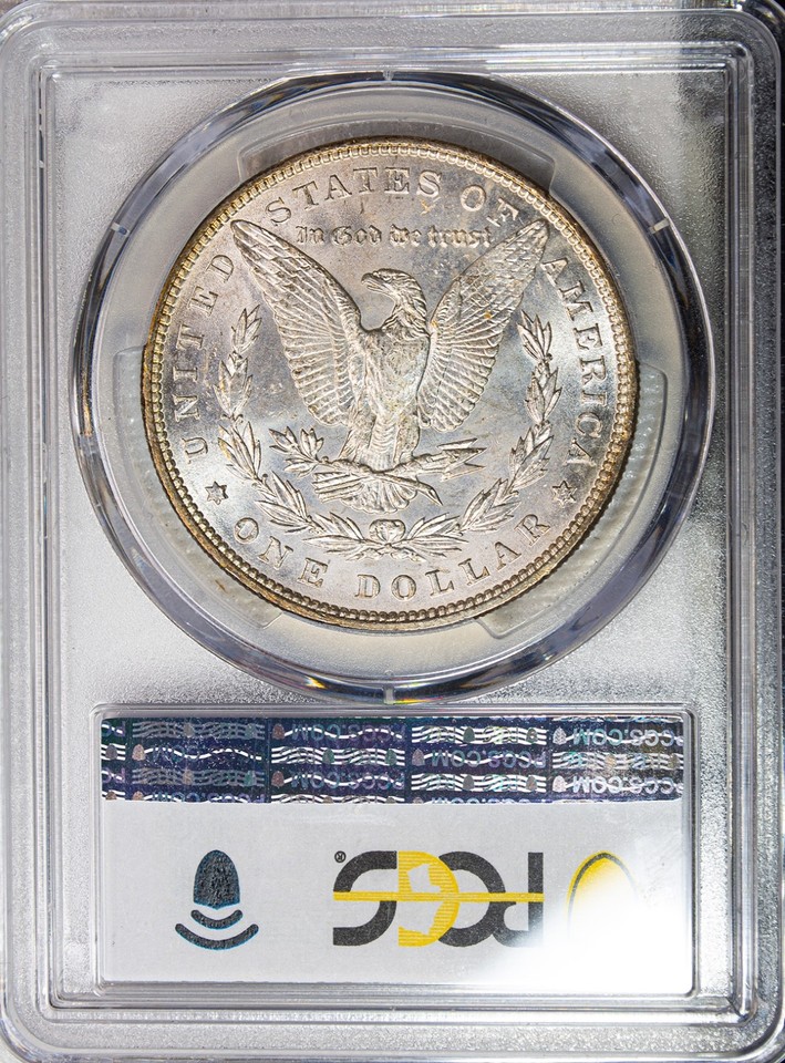 1887-P PCGS MS64 CAC MORGAN $ MONSTER COLORFUL TONED RAINBOW (VIDEO ...