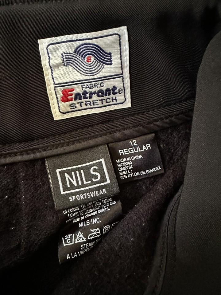 NILS Entrant Women’s Ski Snowboard Pants Insulated Ankle Zip Black Sz ...