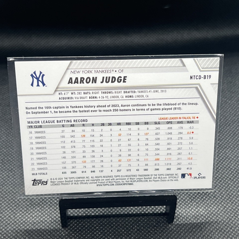 2024 Topps International Trading Card Day Aaron Judge #NTCD-B19 New ...