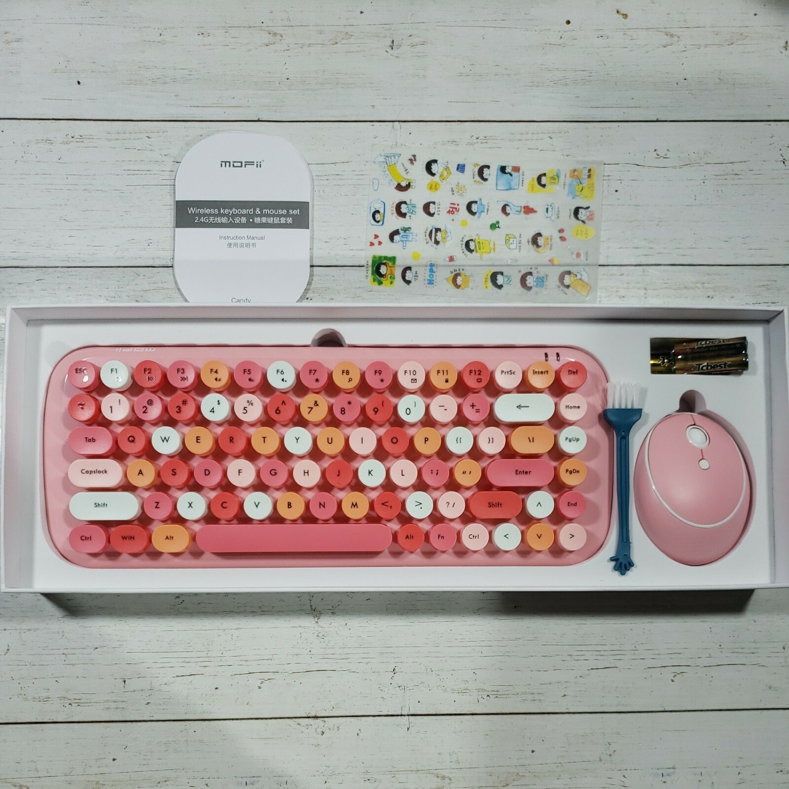 Mofii CANDY Keyboard Mouse Combo Wireless 2.4G Mixed Color 84 Key | eBay