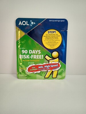 AOL Dial-Up and High-Speed Internet Disc 90 Days Risk-Free CD Sealed ...