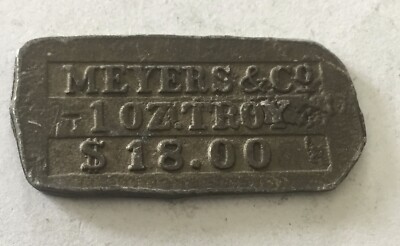 Meyers And Company Monetary $18 Gold Ingot Coin Medal | eBay