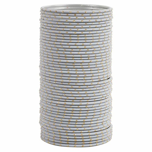 Indian Traditional Unique Dotted Plain Metal Bangles Color Grey Set Of ...