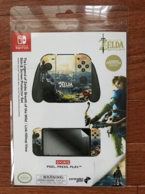 Nintendo Switch Zelda Breath Of The Wild Skin Screen Protector Set Link ...