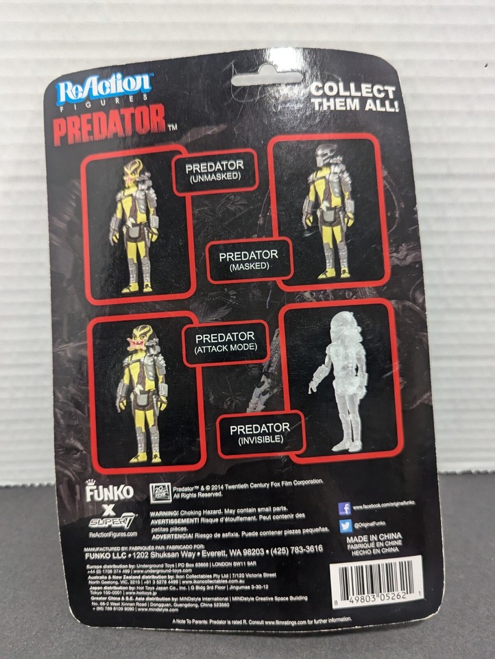 Predator Thermal Vision 3 3/4 in ReAction Figures Toys R Us Exclusive ...