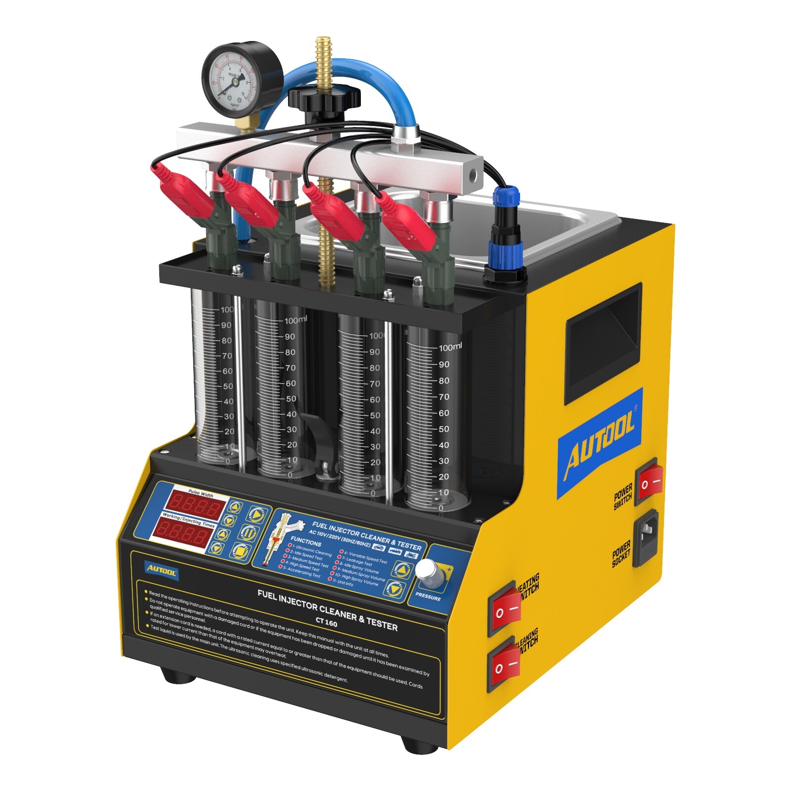 CT160 Fuel Injector Ultrasonic Petrol Car Nozzle Cleaner&Tester ...