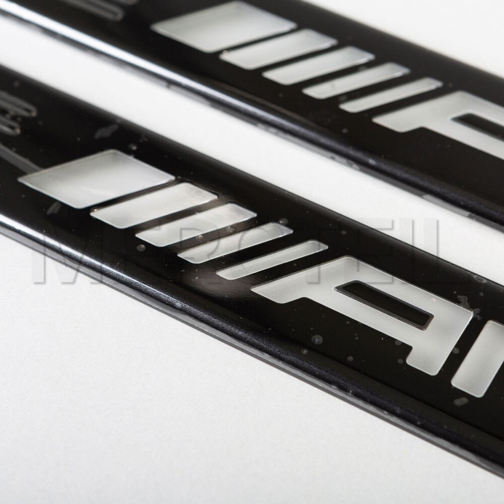 Genuine Mercedes W177, C118, X247 AMG Black / White Door Sill Covers ...