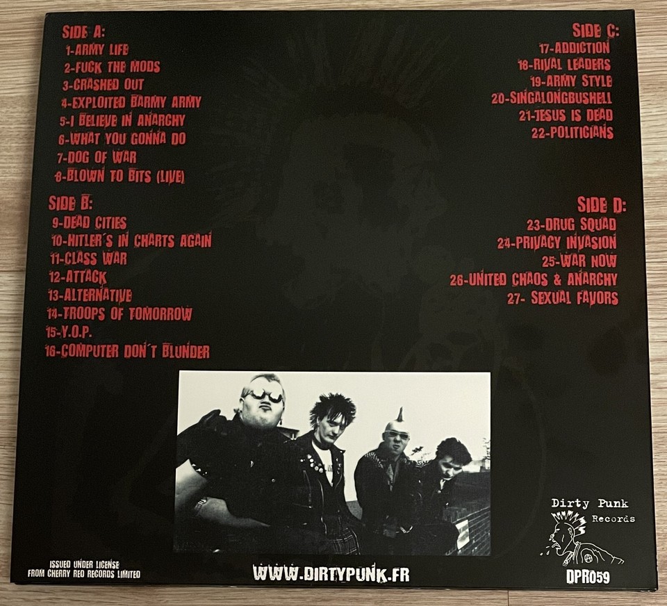 EXPLOITED Complete Punk Singles Collection LP Hardcore Punk Oi! "GBH ...