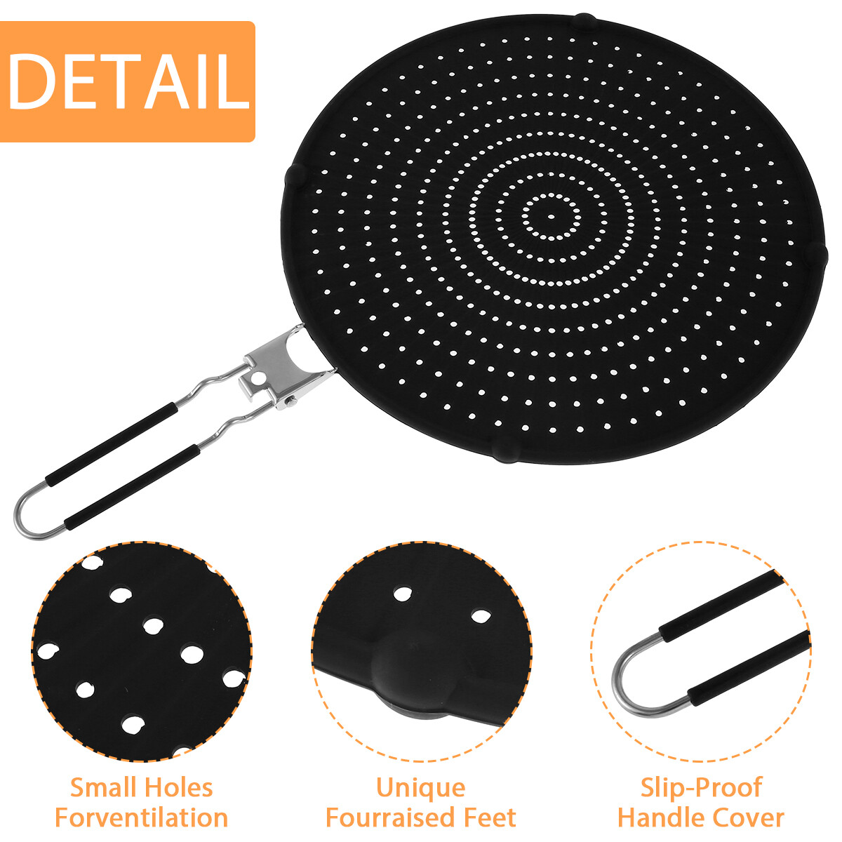 Silicone Splatter Screen Heat Resistant Multipurpose Grease Splatter ...