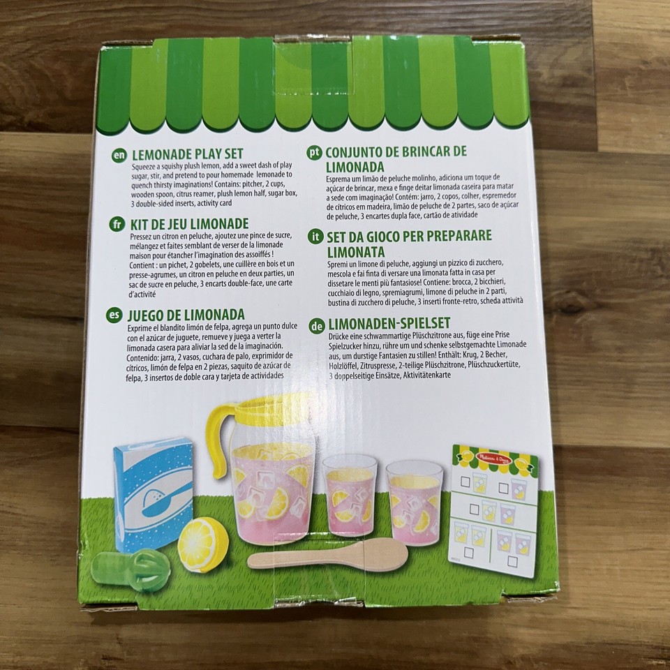 Melissa & Doug Lemonade Play Set 11 Pieces Counting Toddler 3+ Play ...