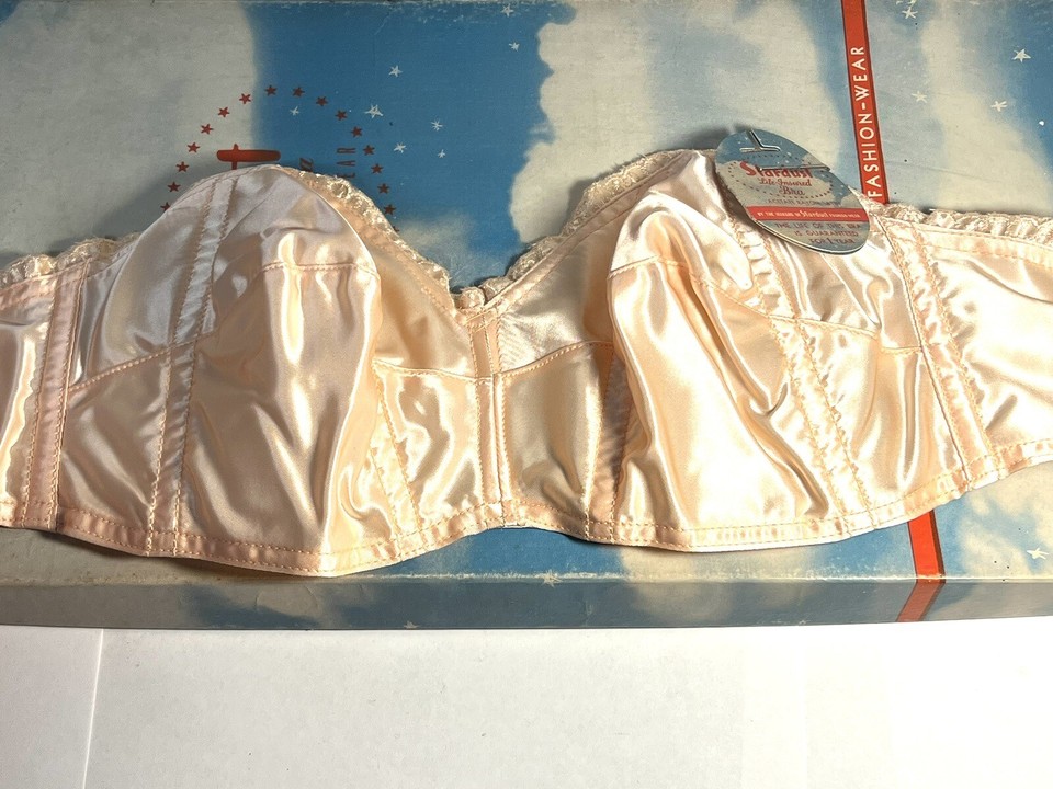NOS! 1950s VTG STARDUST Nude Strapless Bullet Bra USA Womens 32A 32B ...