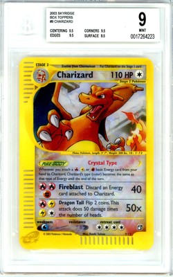 BGS 9 CRYSTAL CHARIZARD Pokemon 2003 Skyridge Box Topper #9 | eBay