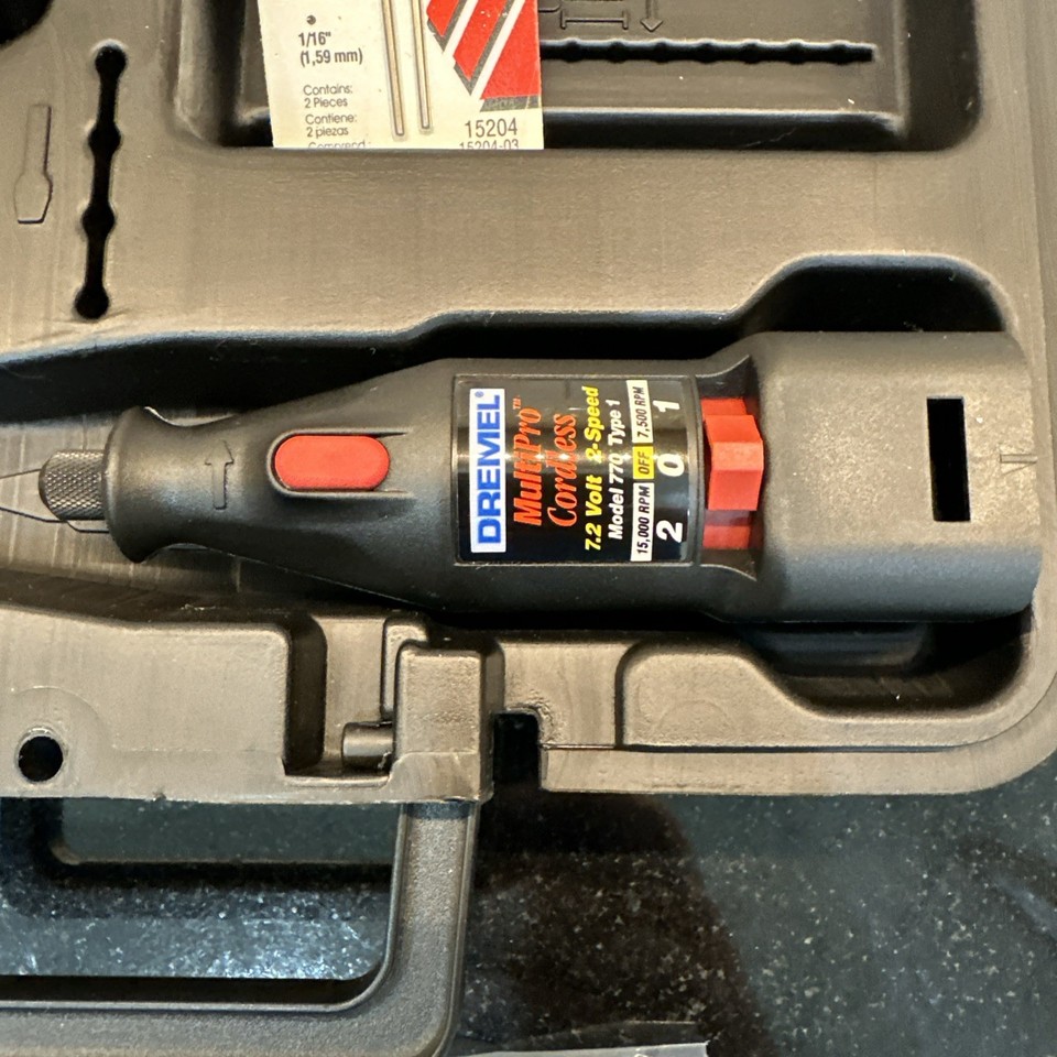 Dremel Cordless Rotary 770 Type 1 Tool Battery 757 Charger 758 Case ...