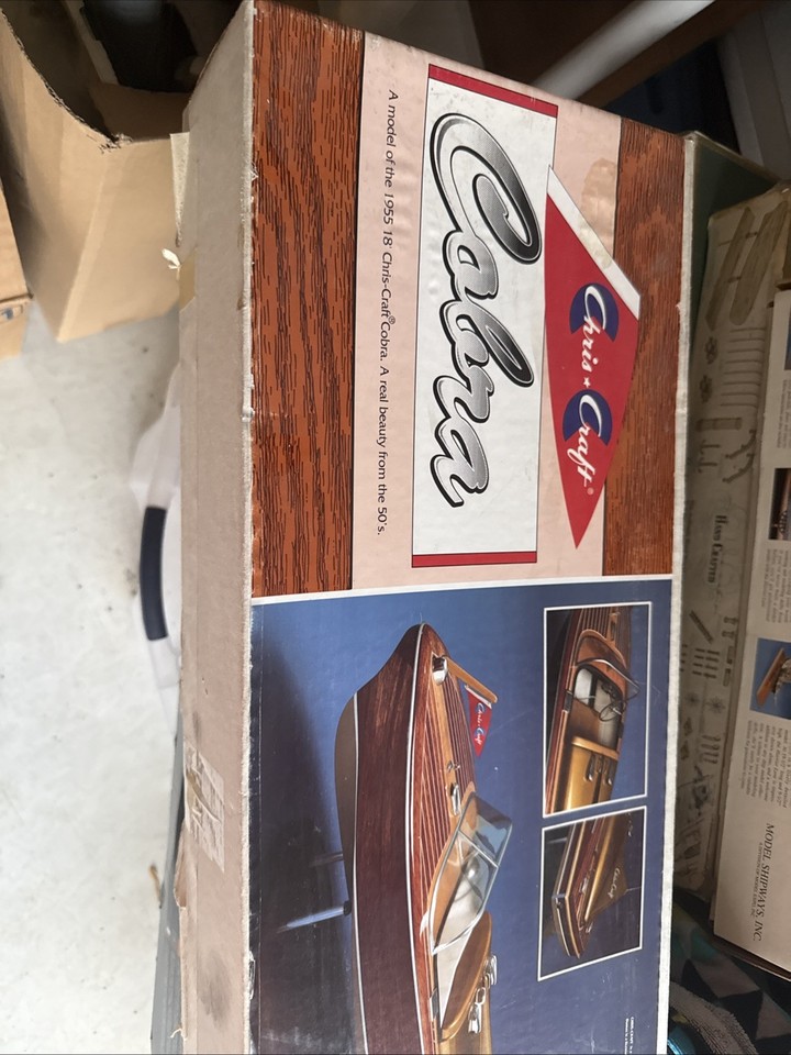 Vintage Dumas Boats 1/8th 1955 Chris Craft Cobra Model Boat Kit Wooden ...