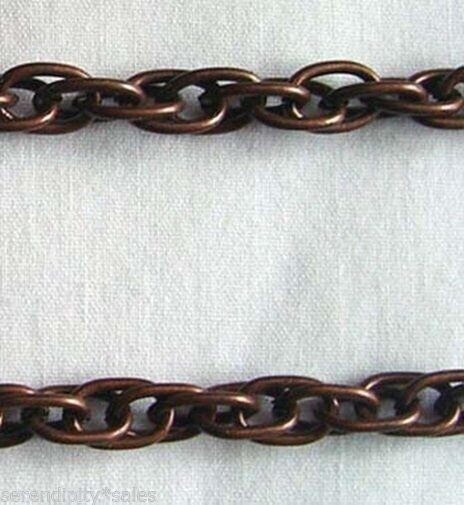 9x6mm Double LINK Antique COPPER Rope CHAIN BULK By-the-Foot ~ Good 4 ...