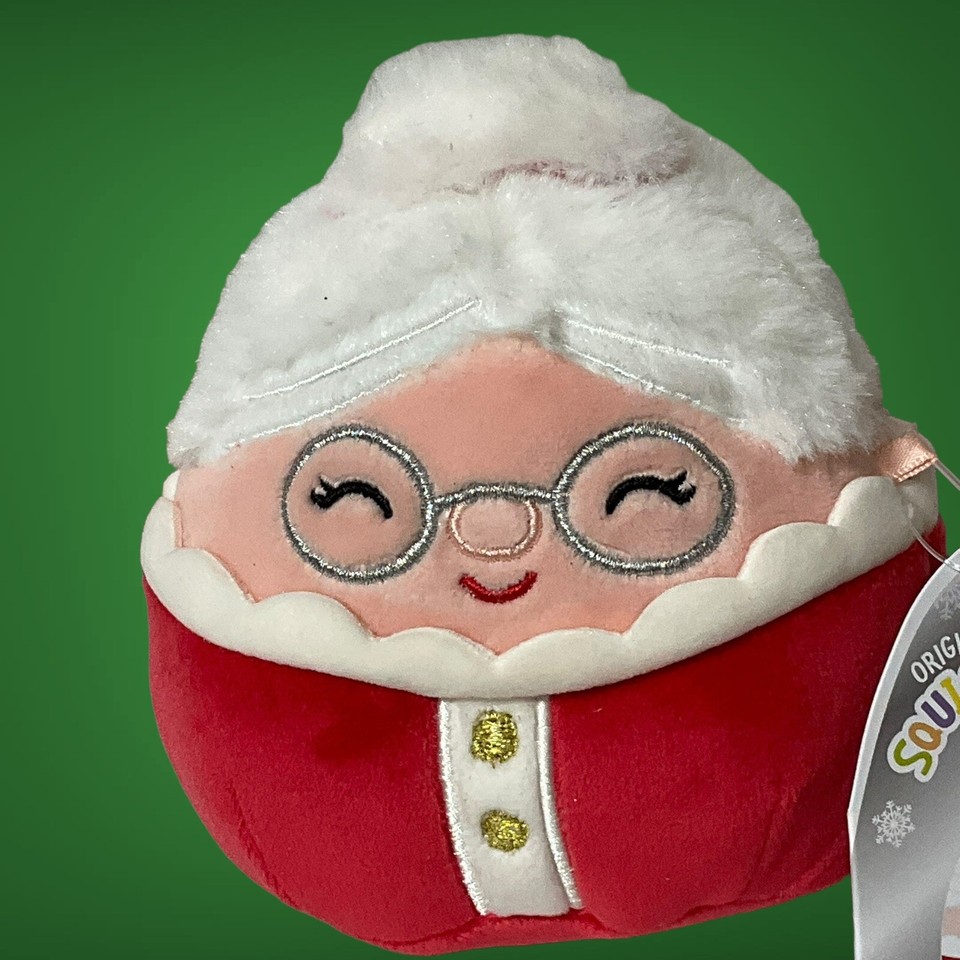 Original Squishmallows Nicolette 4.5" Mrs Claus Plush KellyToy New w ...