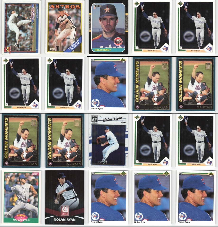 (100) Nolan Ryan Lot MLB Baseball Cards Base Inserts Collection | eBay