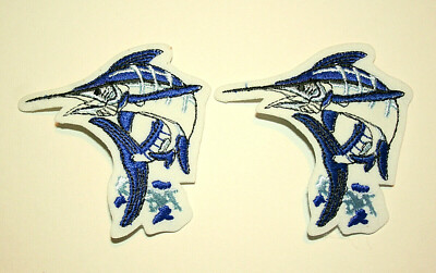 2 Marlin Swordfish Game Fish Fishing Cloth Patch NOS New 1990s | eBay