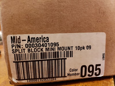 Mid-America Split Block Mini Mounts 10pk Dark Clay 00030401095 | eBay