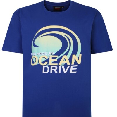 NEW IN ESPIONAGE ROYAL BLUE OCEAN DRIVE TEE SHIRT T370 2XL3XL ...