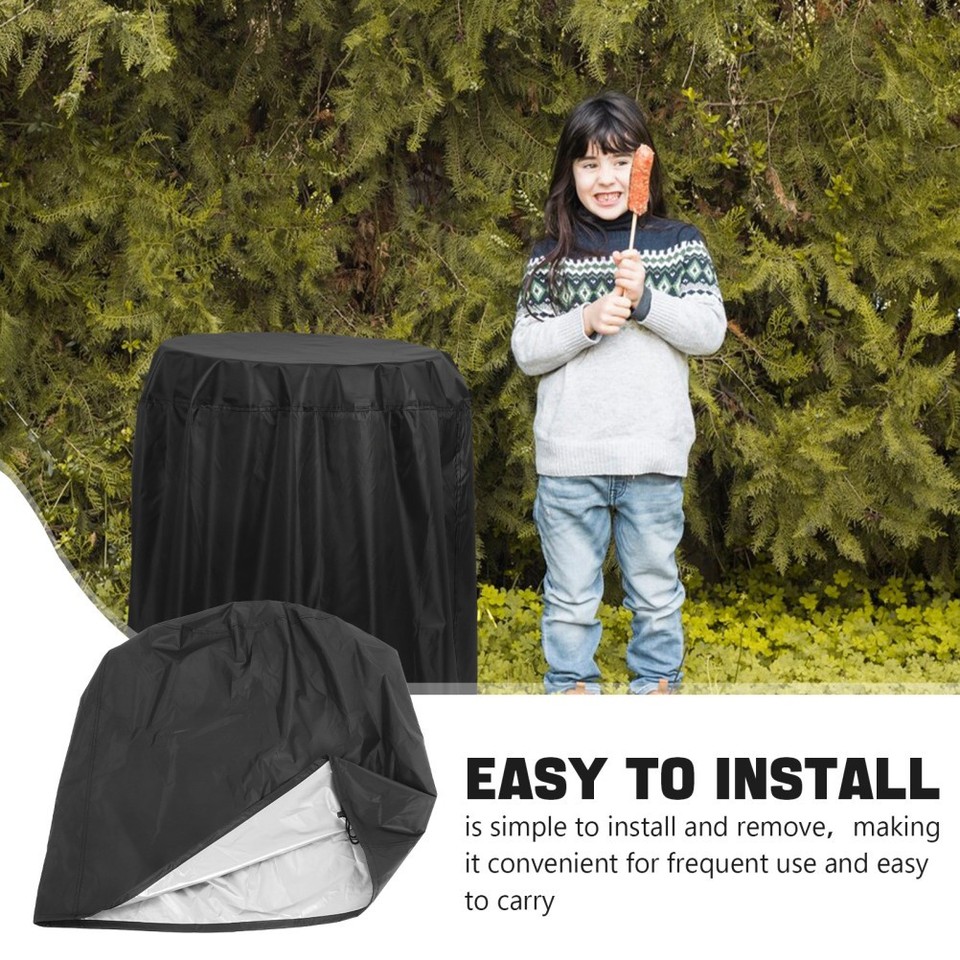 Small Round Grill Cover 58x77cm Weatherproof Cover Heavy Duty Grill ...
