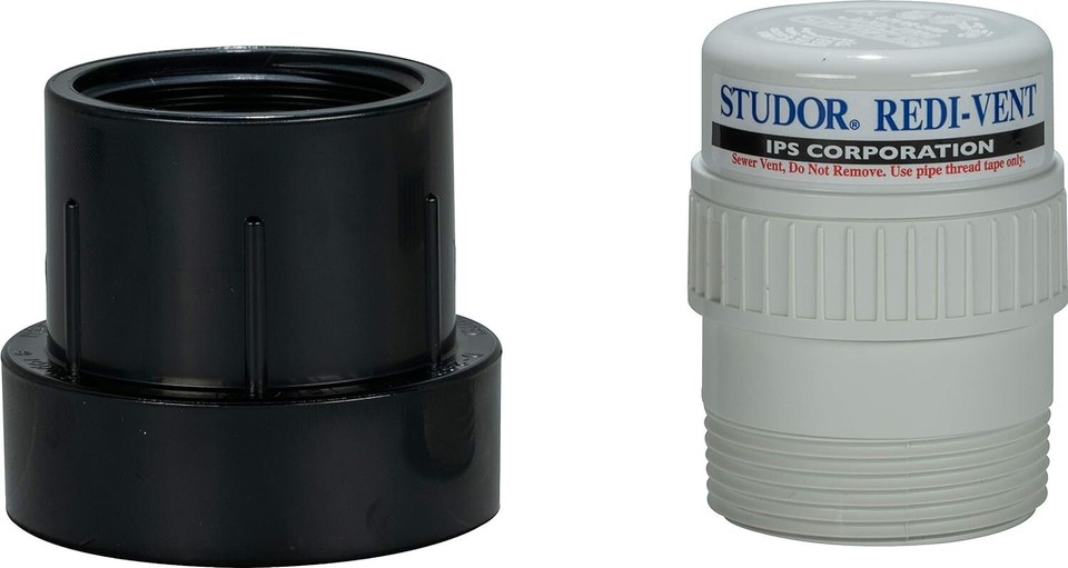 NEW Studor 20349 Redi-Vent Air Admittance Valve with ABS Adapter 1 1/2 ...