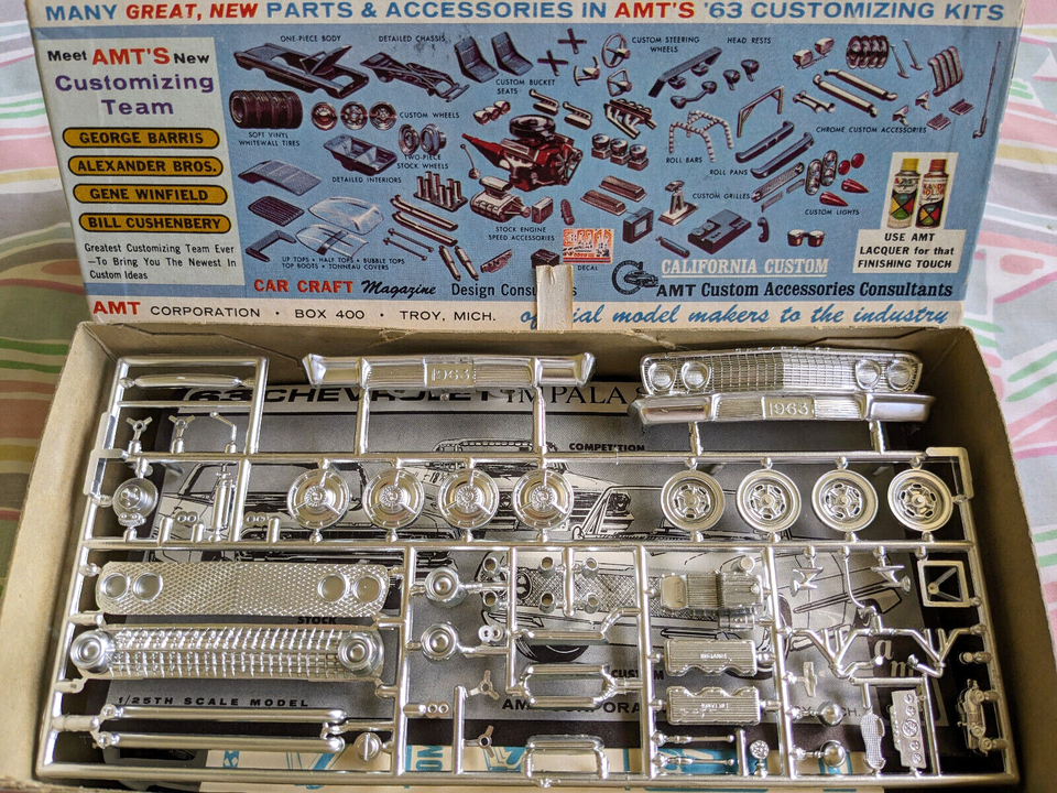 **RARE! *ORIGINAL VINTAGE AMT 1963 CHEVY IMPALA CONV KIT **COMPLETE ...