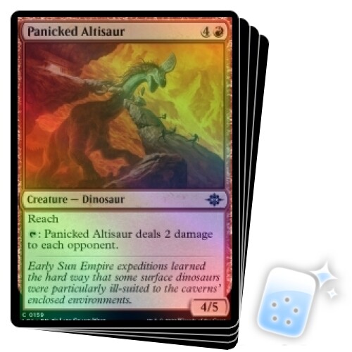 FOIL PANICKED ALTISAUR X4 The Lost Caverns Of Ixalan LCI Magic MTG MINT ...