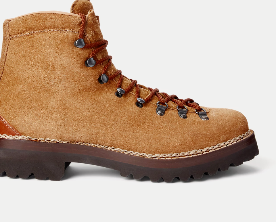 Ralph Lauren Purple Label Italy Fawn Fidel Leather Suede Lace Chukka ...