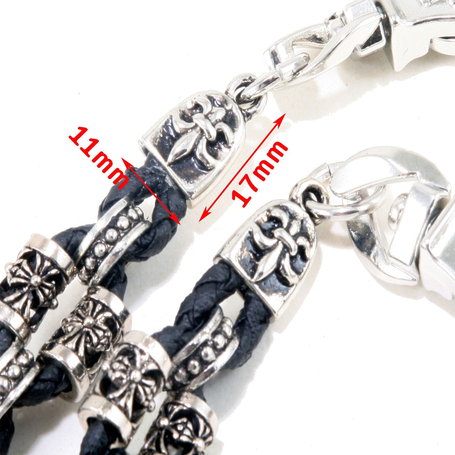 DK EMO Gothic Leather & Knight Biker Trucker Key Jean Wallet Chain (26. ...