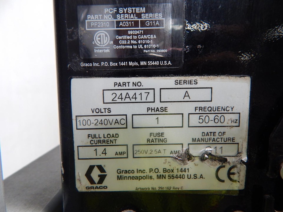 Graco 24A417/CM7C3F Precision Continuous Metering System M3826 | eBay