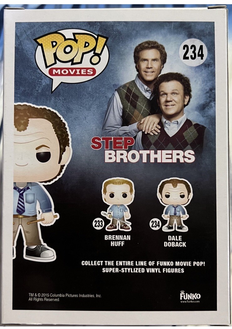 FUNKO POP VINYL MOVIES STEP BROTHERS 234 DALE DOBACK BNIB + PROTECTOR ...