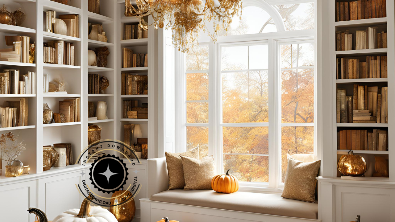Fall Autumn Digital Background for Zoom & Microsoft Teams Harvest ...