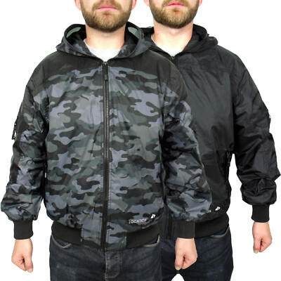 Mens Goggle Jacket Bomber Waterproof Windproof Hooded Coat Hunter WR ...