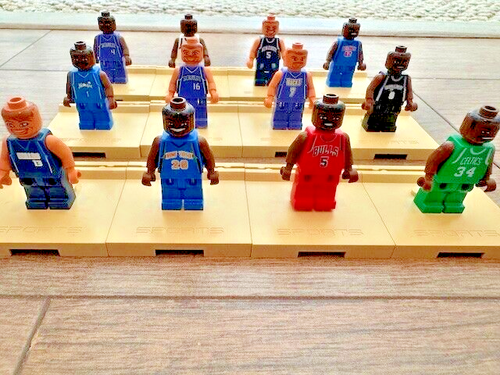 Vintage Lot NBA Basketball Lego 12 Mini Figures w/ Stands Nash Kukoc ...
