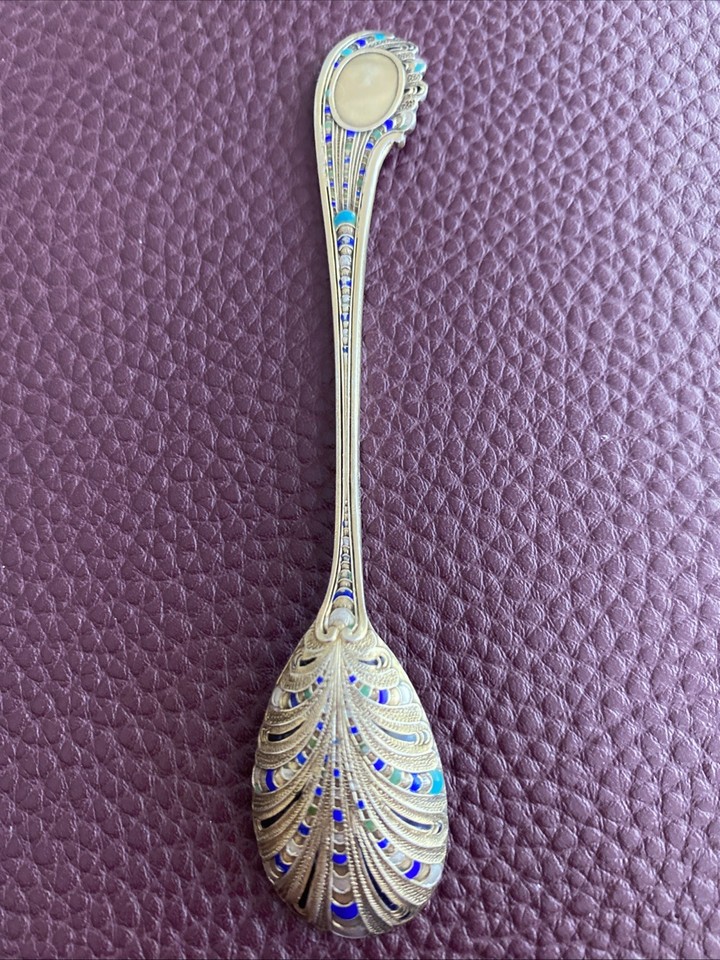 RARE! Charleston South Carolina 4" Sterling Enamel Dots Gold Wash ...