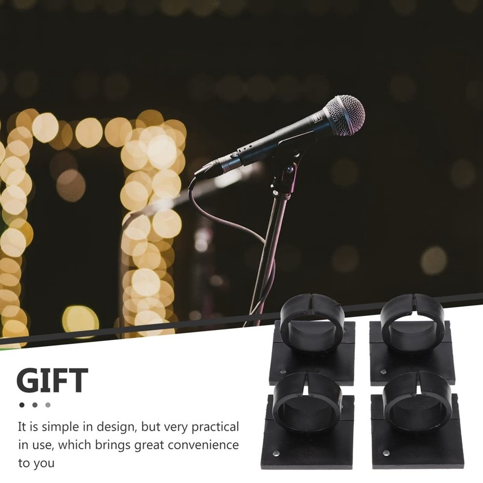 4Pcs Desk Microphone Hook Microphone Holder Microphone Bracket Clip ...