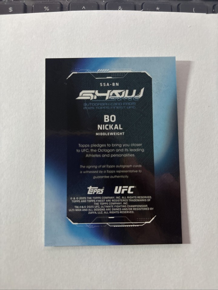 2025 Topps Finest Show Stoppers Bo Nickal On Card Auto | eBay