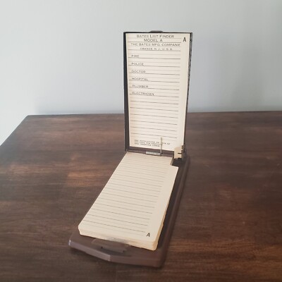 Bates Mfg Co Metal Wood Grain List Finder Model A Pop Up Desk Top ...