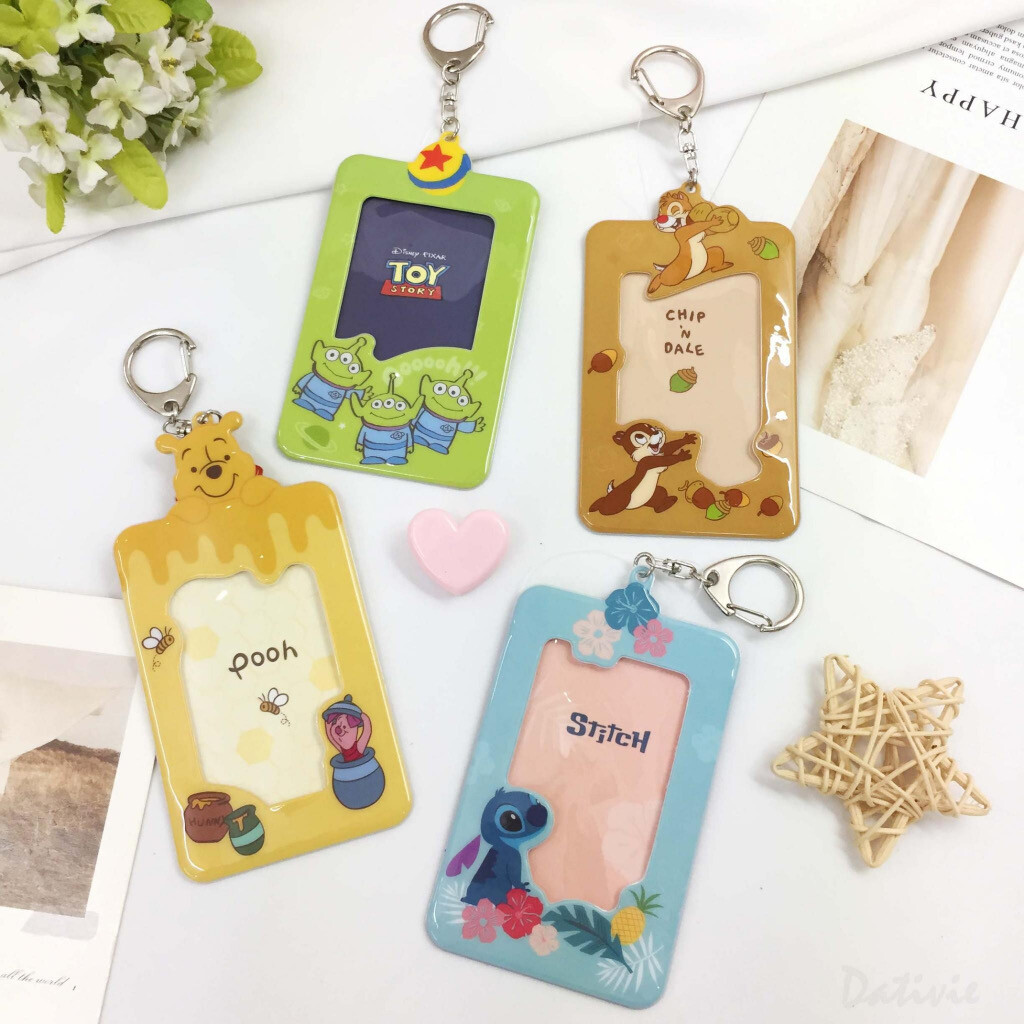 Disney ID Cards Case Pooh Chip Dale Stitch Key Toy Story Bus Pass ...