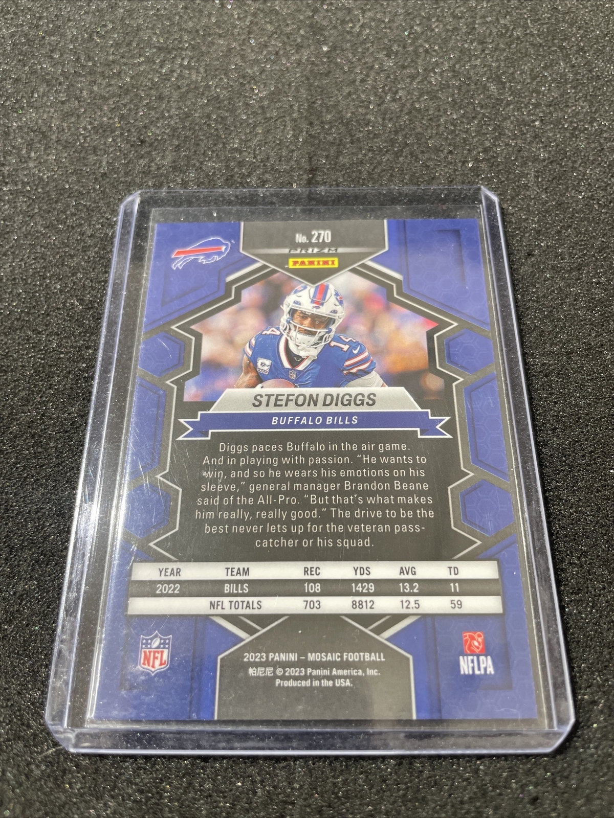 Stefon Diggs National Pride Blue Reactive #270 2023 Panini Mosaic | eBay