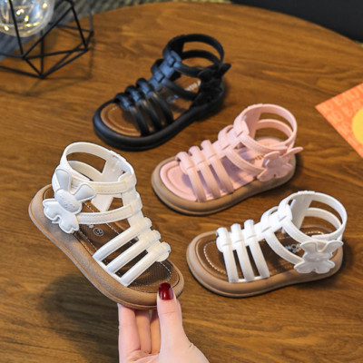 Baby Girls Strappy Flats Roman Sandals Kids Summer School Beach ...