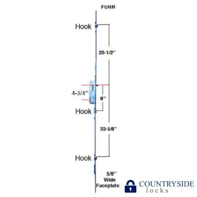 Hoppe FUHR Multipoint Lock 3 Hook Mortise Multipoint Lock For Sliding ...
