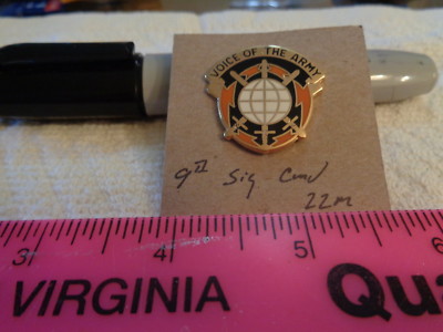 9th Signal Command 22M Unit Crest, DI, DUI (DRAW#26) | eBay