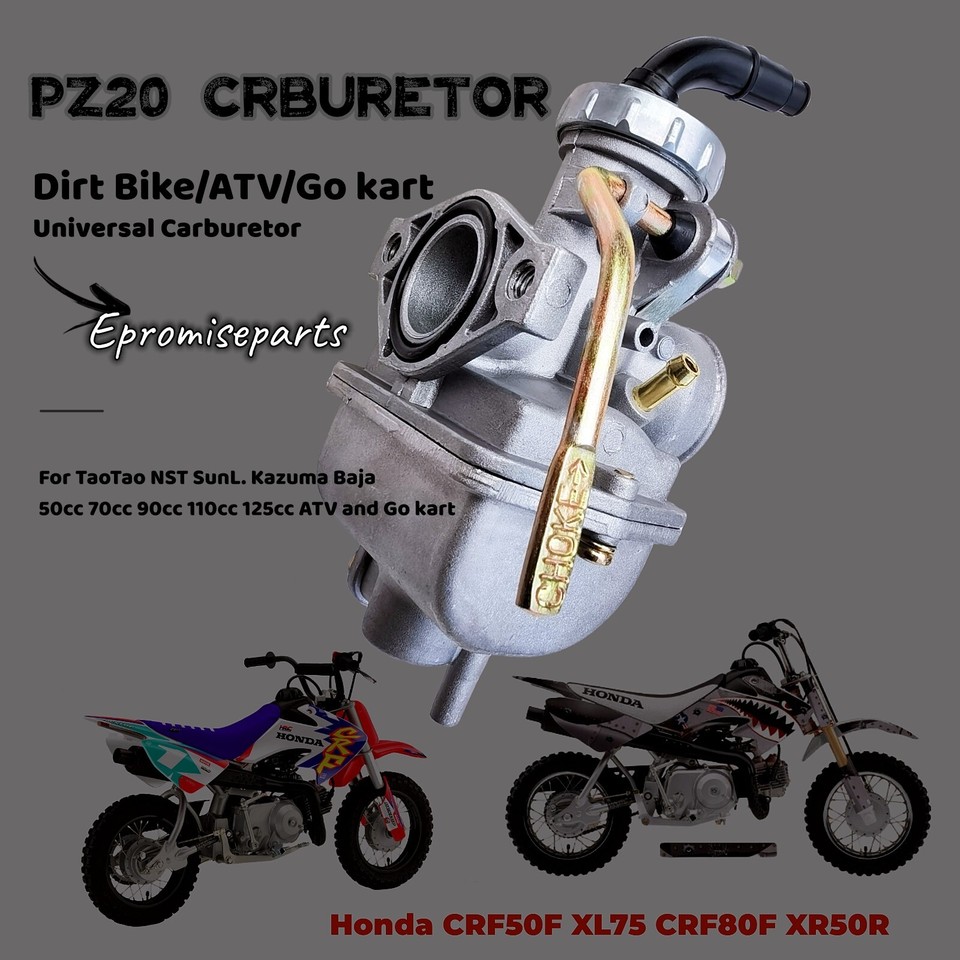 PZ20 Carb For 50cc 70cc Honda Kazuma Meerkat Redcat ATV Quad Dirt Pit ...