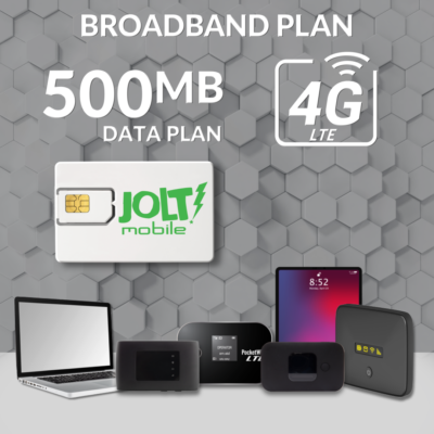 Jolt Mobile 500MB WiFi MiFi AT&T Data SIM Card 5G 4G LTE Broadband ...