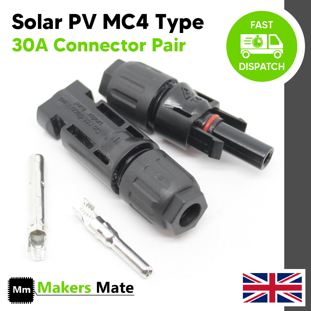 Solar PV Connector Pair - MC4 Type 30A Plugs Photovoltaic Plug ...